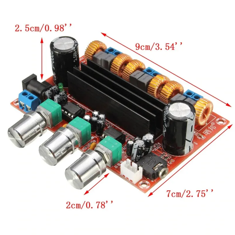 TPA3116D2 2.1 Channel Digital Home Theatre Amplifier Board – 200W High ...
